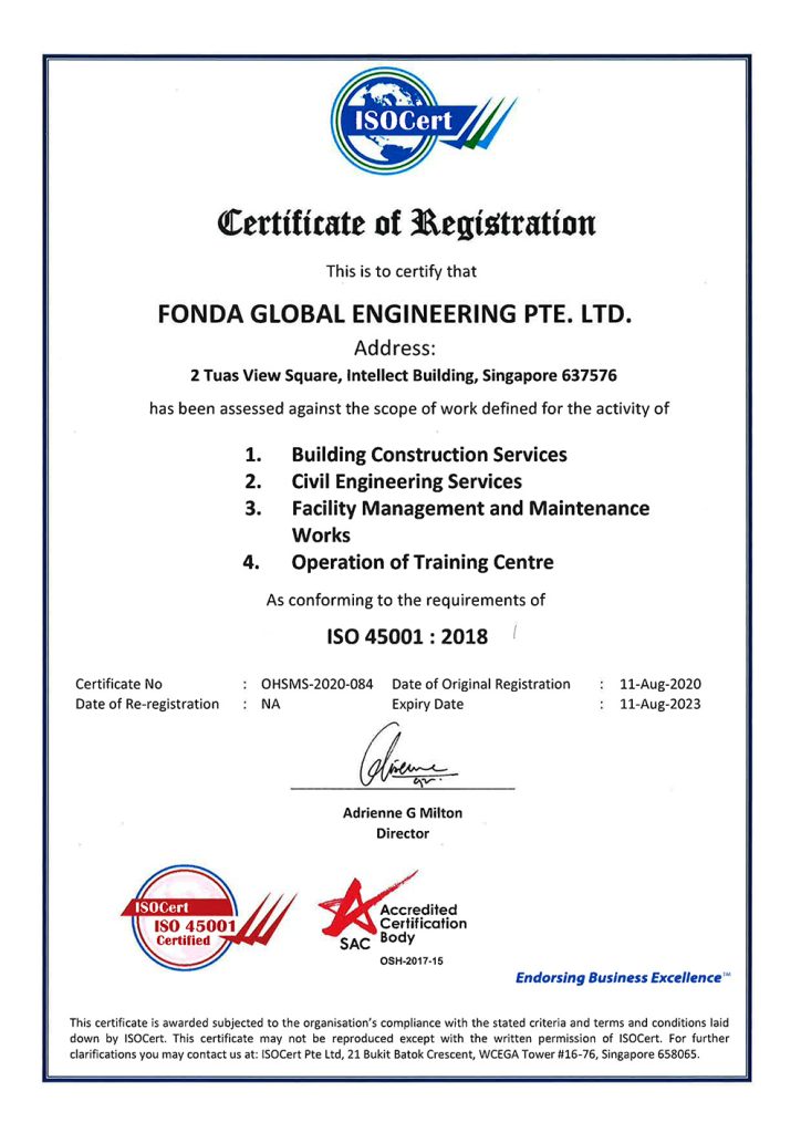 License & Certification – Fonda Global Engineering