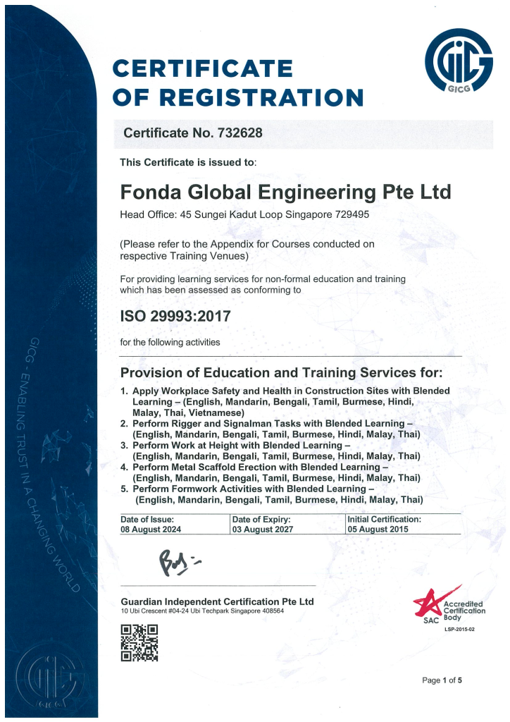 Licenses & Certification - Fonda Global Engineering